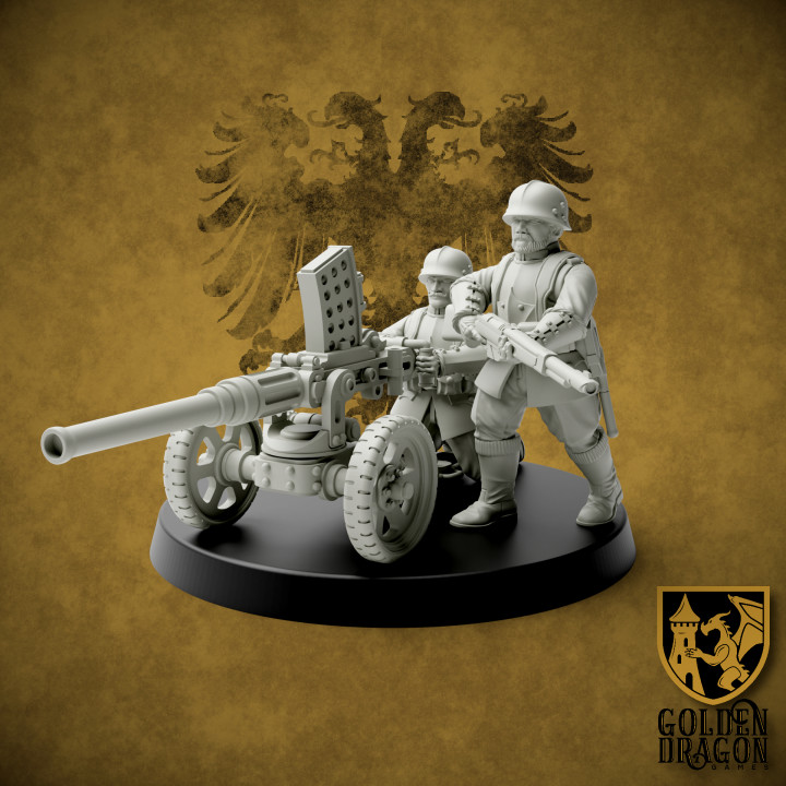 3D Printable Holy Roman Empire - Heavy Weapons by Golden Dragon Games