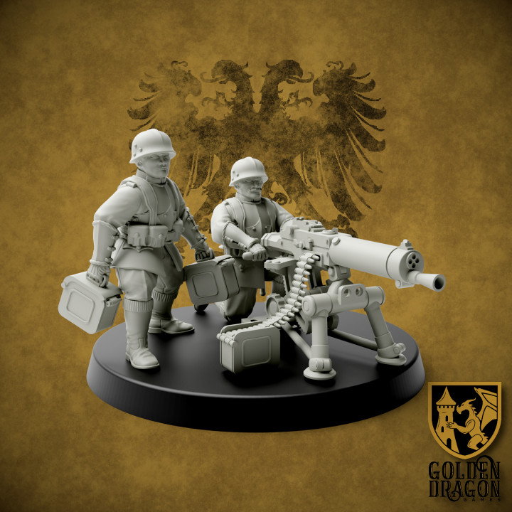 3D Printable Holy Roman Empire - Heavy Weapons by Golden Dragon Games