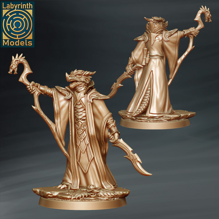 3D Printable Dragon Cult Collection Vol. 1 - 32mm scale by Labyrinth Models
