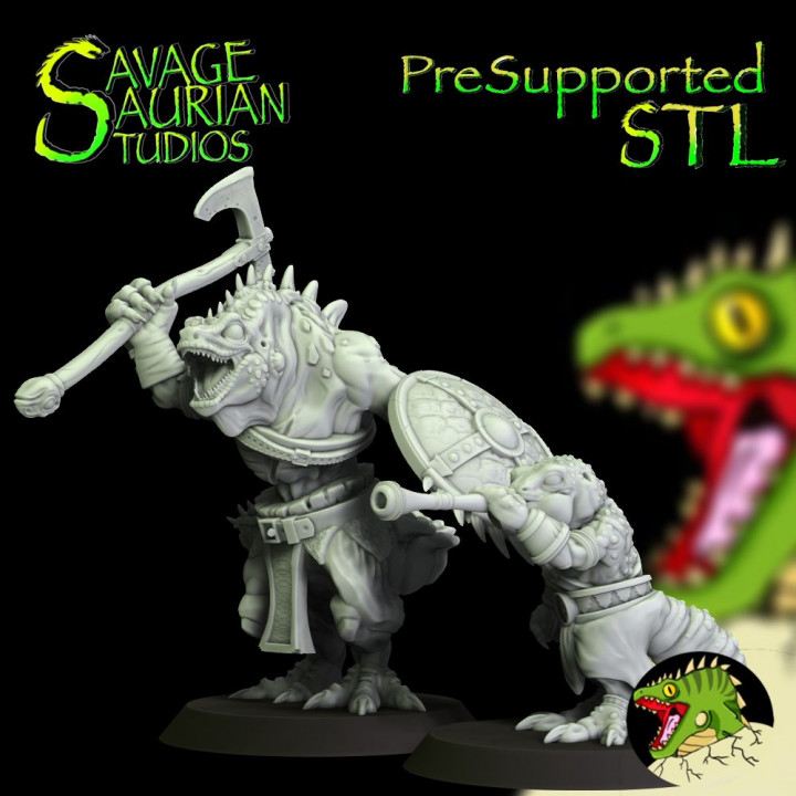 3D Printable God of Roar, Saurrok and Hatchling 2 pack - PreSupported ...