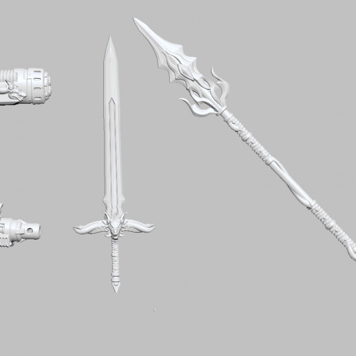 3D Printable Weapons Set by 3DArtGuy