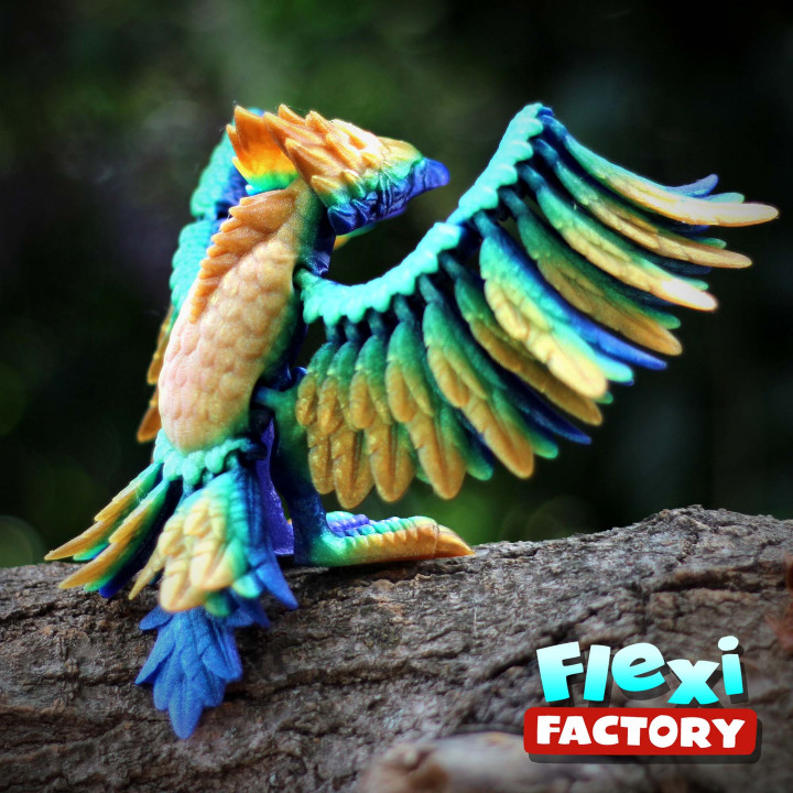 3D Printable Public Release: Flexi Factory Print-in-place Phoenix with ...