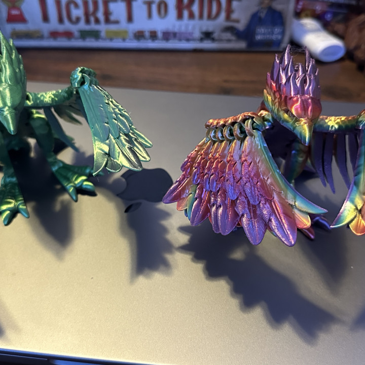 3D Print of Public Release: Flexi Factory Print-in-place Phoenix with ...