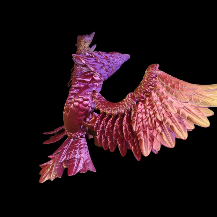 3D Print of Public Release: Flexi Factory Print-in-place Phoenix with ...