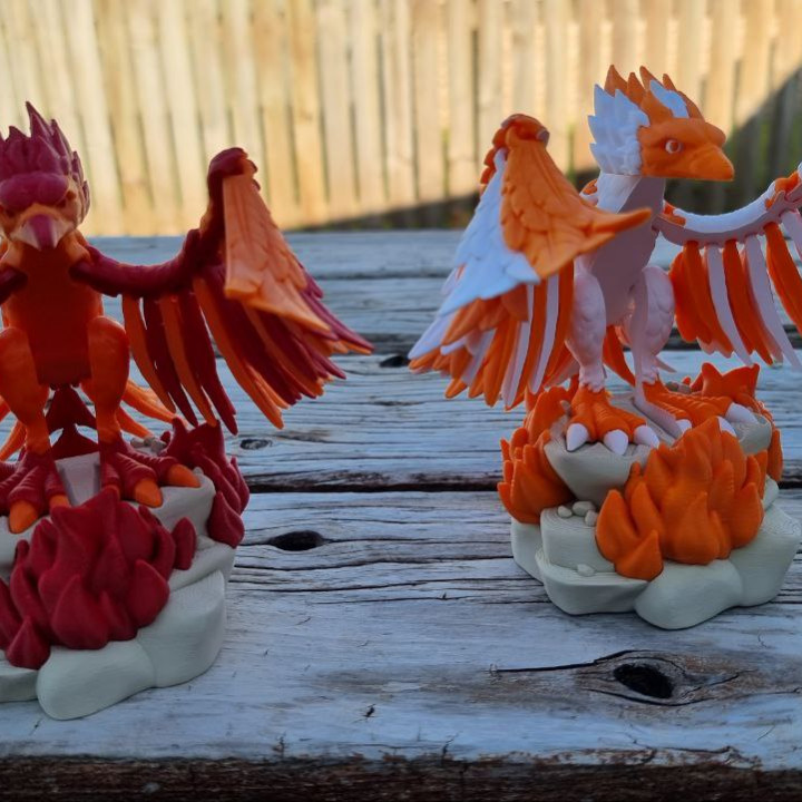 3D Print of Public Release: Flexi Factory Print-in-place Phoenix with ...