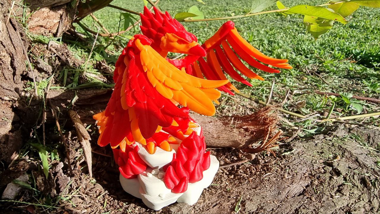 3D Printable Public Release: Flexi Factory Print-in-place Phoenix with ...