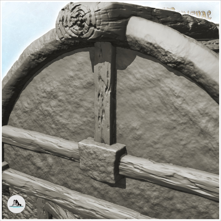 3D Printable Boat-shaped building with wooden walls and rope balcony (5 ...