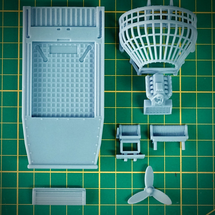 3D Printable Airboat Swamp Boat by Modern-Miniatures.eu