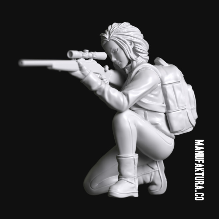 3D Printable Strife Series 02b - Cute Post-Apocalyptic Survivor Girl ...