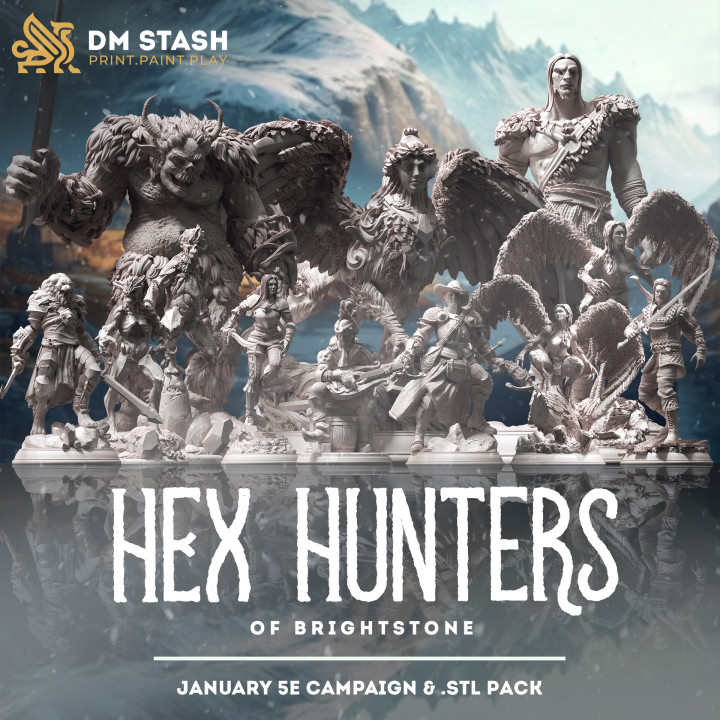 3D Printable Hex Hunters of Brightstone (DM Stash Jan '23 Bundle) by DM ...