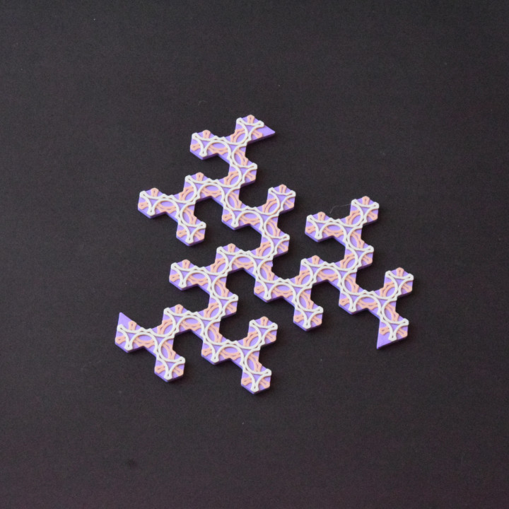3D Printable Perpetual Braid (Fractal tiling) by voidbubble