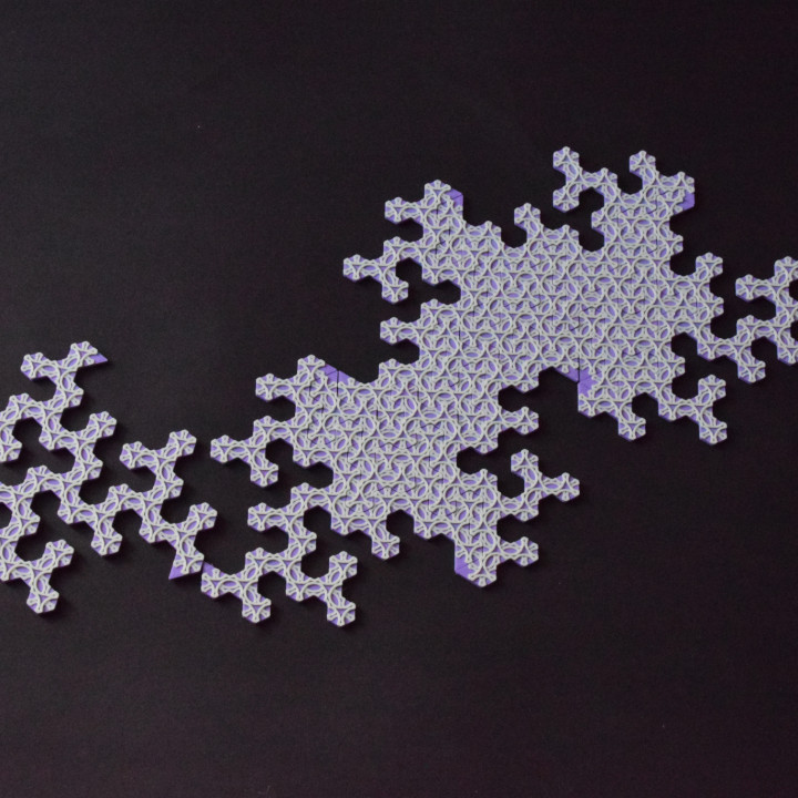 3D Printable Perpetual Braid (Fractal tiling) by voidbubble