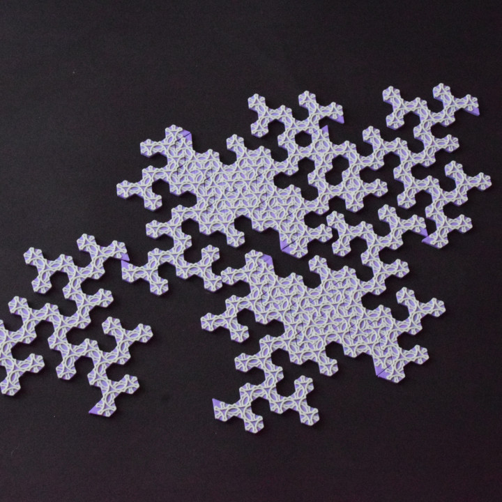 3D Printable Perpetual Braid (Fractal tiling) by voidbubble