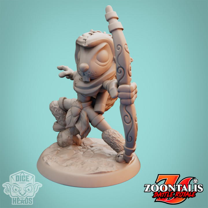 3D Printable Squirrel Ranger (pre-supported included) by Dice Heads