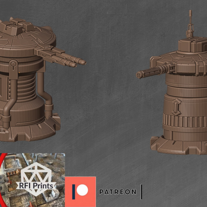 3D Printable Neodurn Defense Turrets by RFIPRINTS