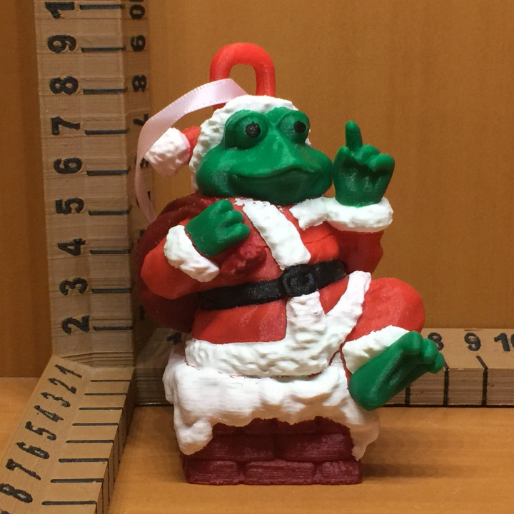 3D Printable Santa Frog by Star Labs 3D, LLC