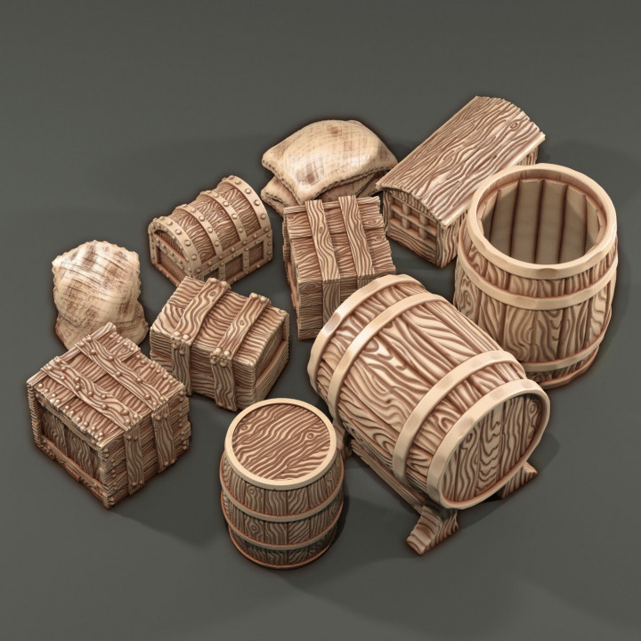 3D Printable The Halfling Market - All files by Medusa Miniatures