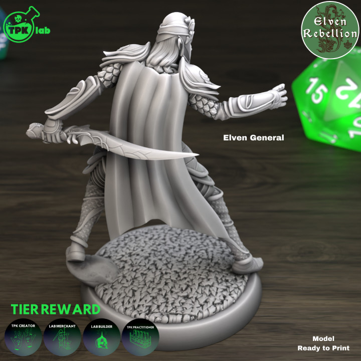 3D Printable Elven General by TPK Lab