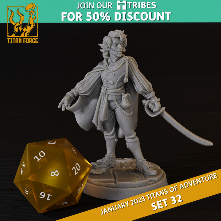 3D Printable RPG - DnD Hero Characters - Titans of Adventure Set 32 by ...