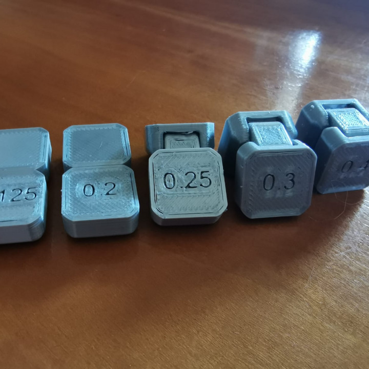 3D Printable Gap test print pieces for in-place printing by Paul Naude