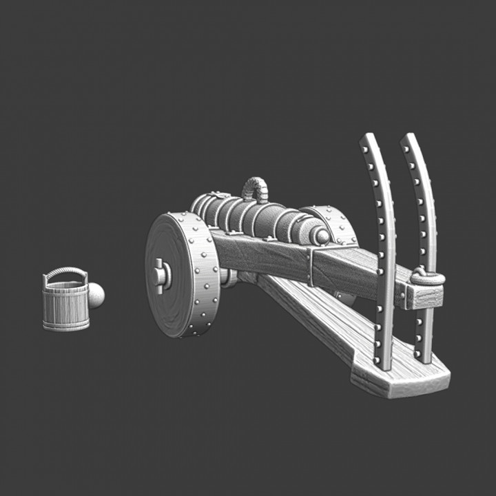 3D Printable Medieval adjustable Bombard by Northern Crusades Miniatures