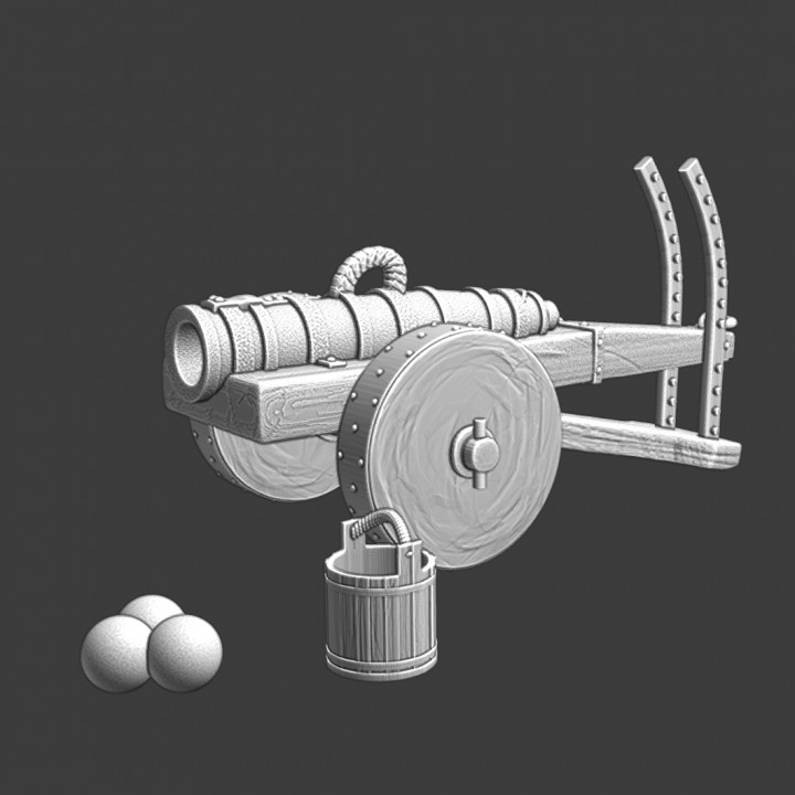 3D Printable Medieval adjustable Bombard by Northern Crusades Miniatures