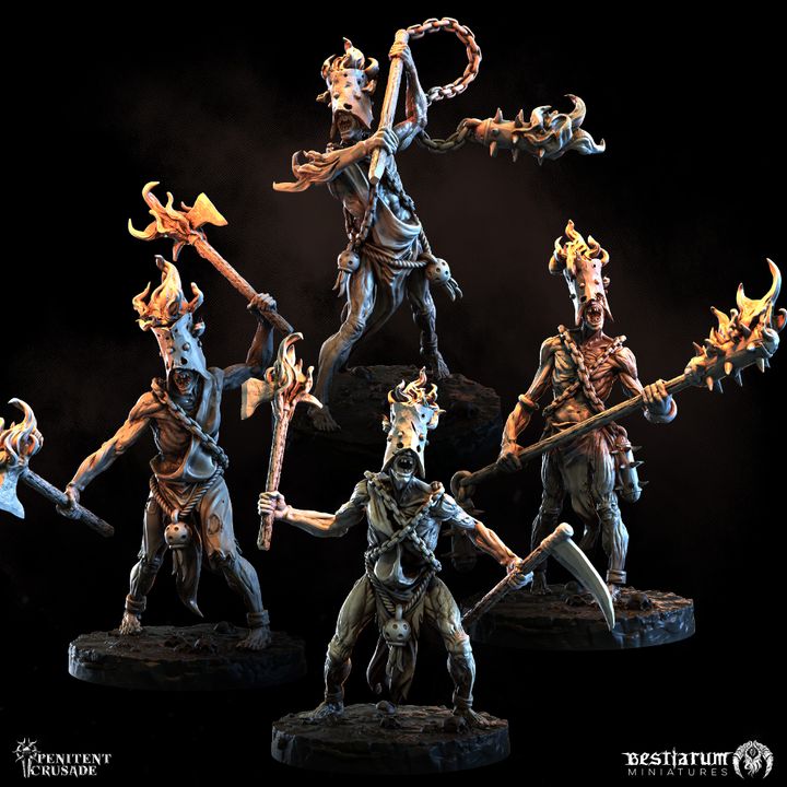 3D Printable Flamebound Husks x4 | Penitent Crusade | Wretches by ...