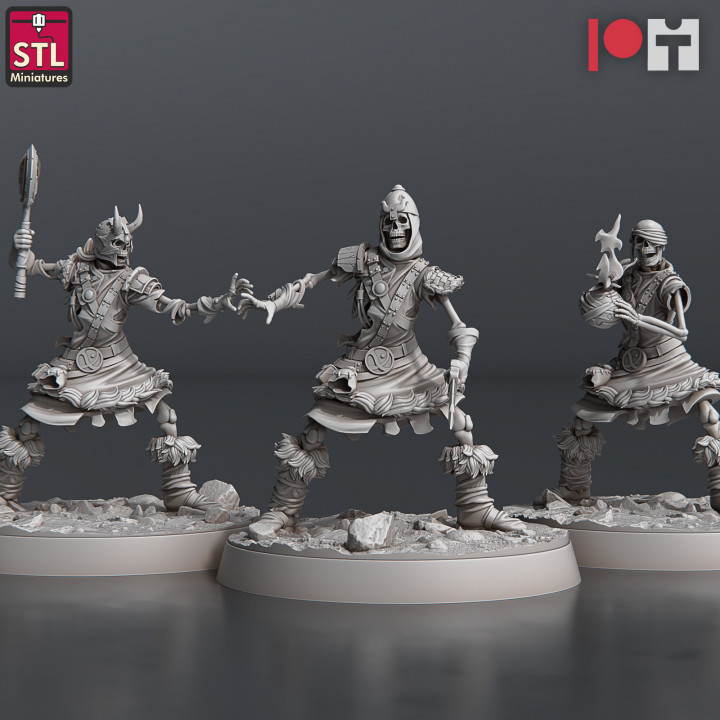 3D Printable Skeletons Set - Modular by STL Miniatures
