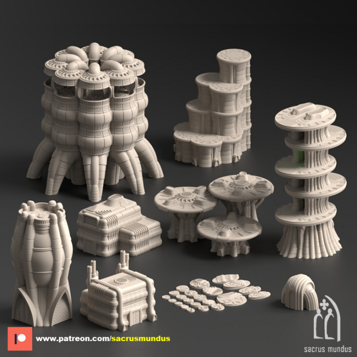 3D Printable CS379. Boroll Lair. Scifi / Alien/ Giger /. Terrain and ...