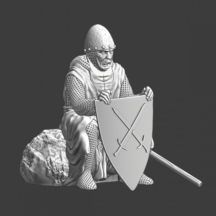 3D Printable Medieval warrior sitting and resting by Northern Crusades ...