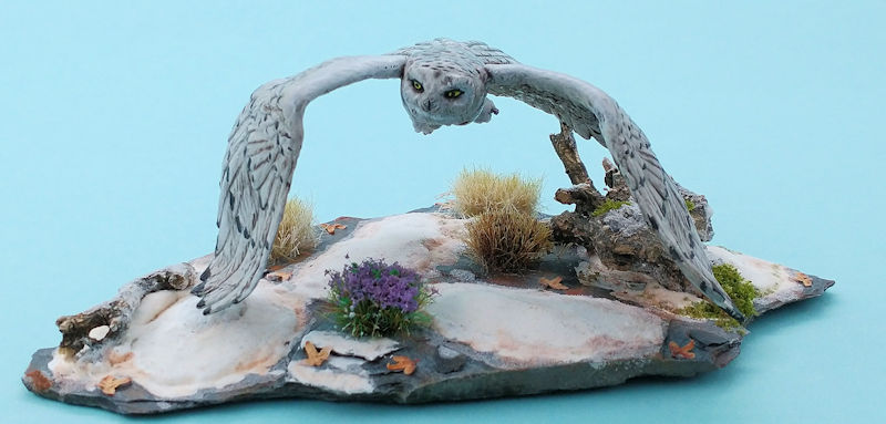3D Printable Snowy Owl by Animal Den Miniatures