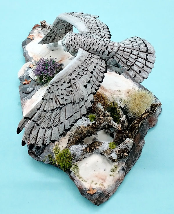 3D Printable Snowy Owl by Animal Den Miniatures