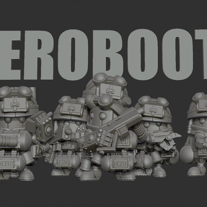 3D Printable WARPOD Rigger 'Aeroboot' Drop Squad by Flytrap Digital