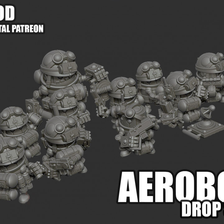 3D Printable WARPOD Rigger 'Aeroboot' Drop Squad by Flytrap Digital