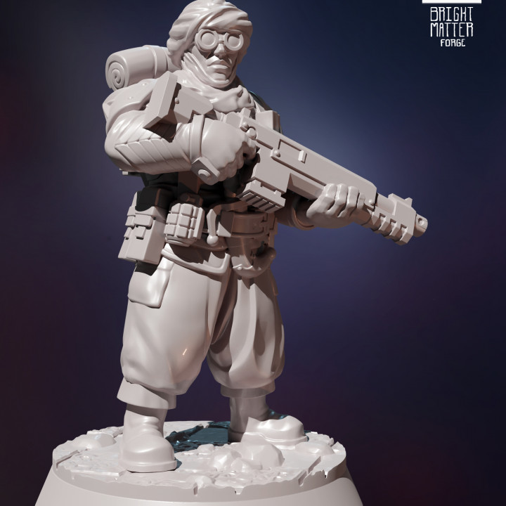 3D Printable Desert Soldiers Squad by Bright Matter Forge