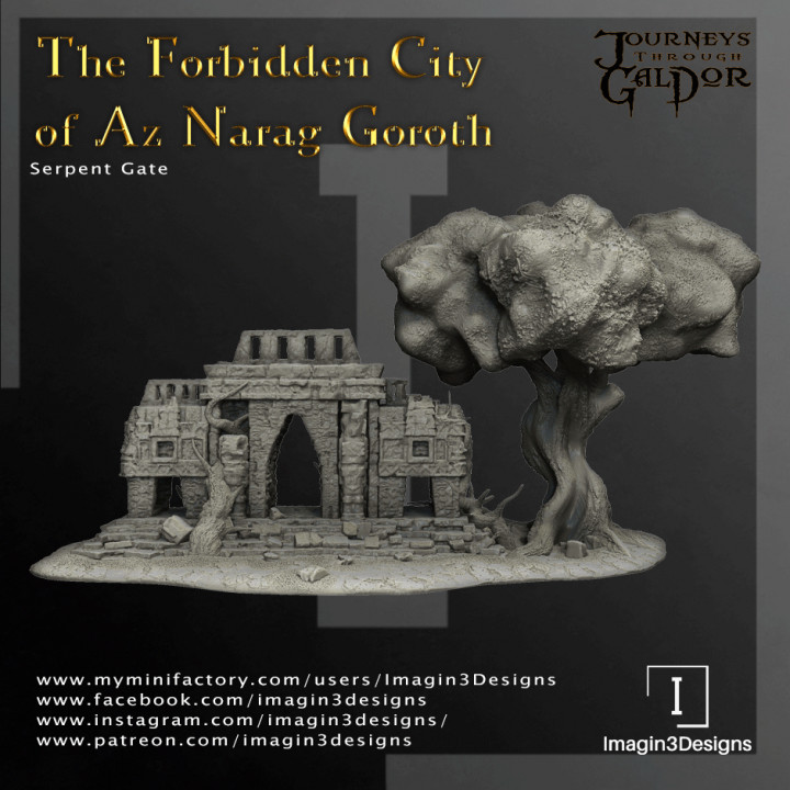 3D Printable Serpent Gate by Imagin3Designs