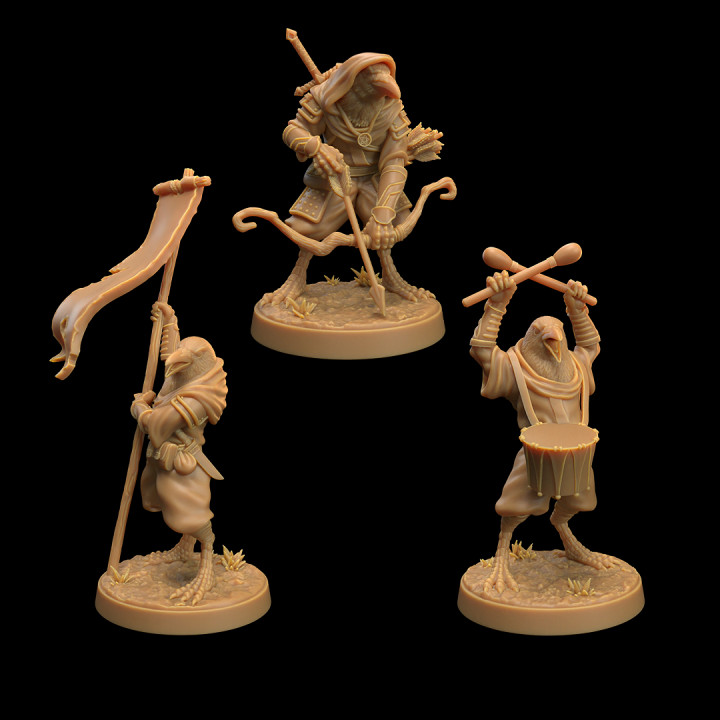 3D Printable Ravenfolk Heroes | PRESUPPORTED | Revenge of the ...