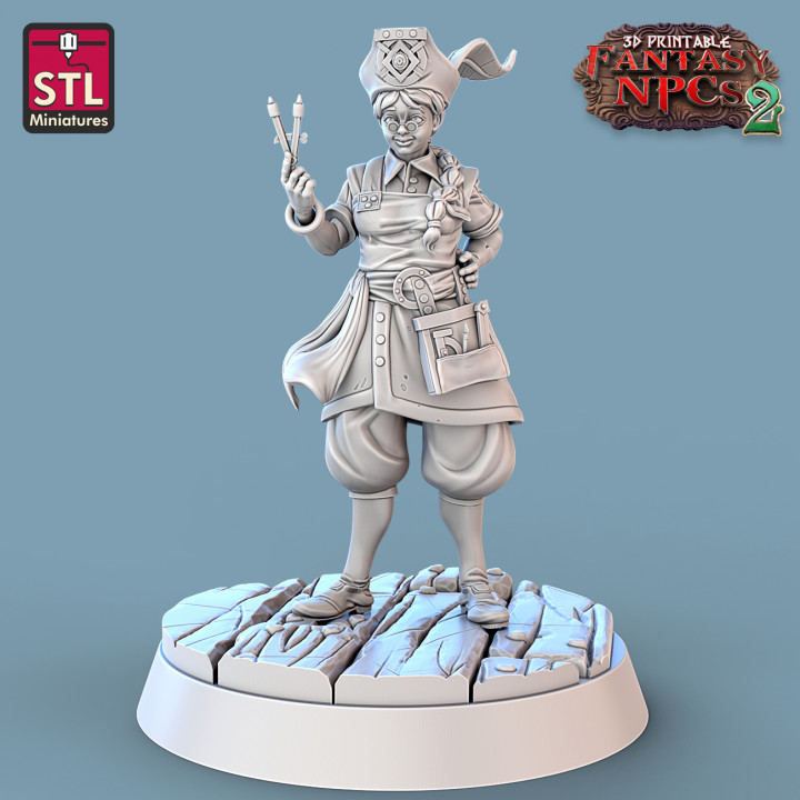 3D Printable Fantasy NPCs 2 - Cartographers Set by STL Miniatures