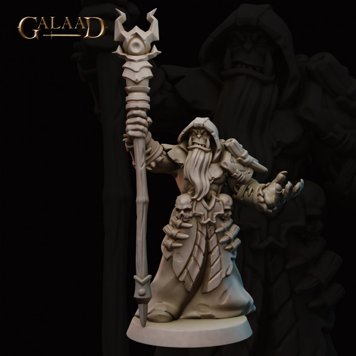 3D Printable Orc Wizard Modular by Galaad Miniatures