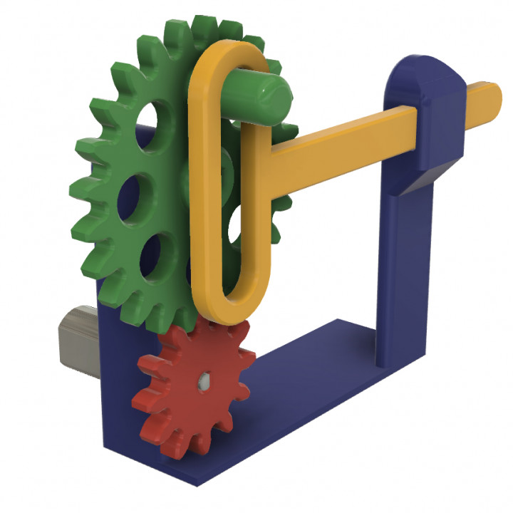 3D Printable A Simple 3D Printed Scotch Yoke Mechanism. by Greg Zumwalt