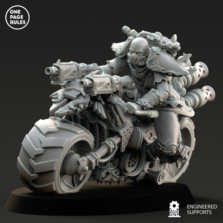 3D Printable Sisters Biker Warriors by One Page Rules