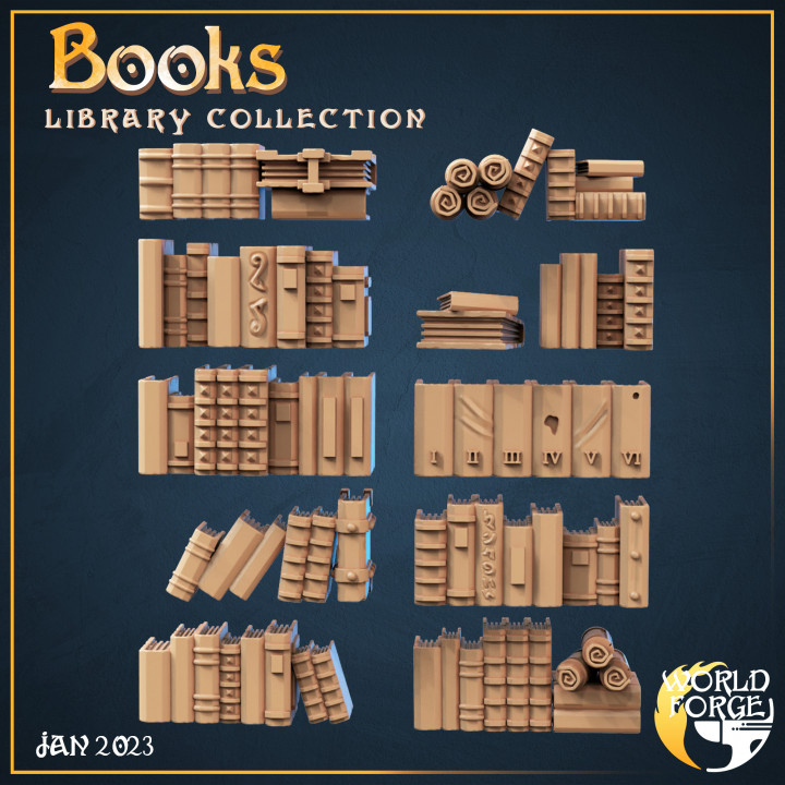 3D Printable Library Terrain Kit by Embernell Studio