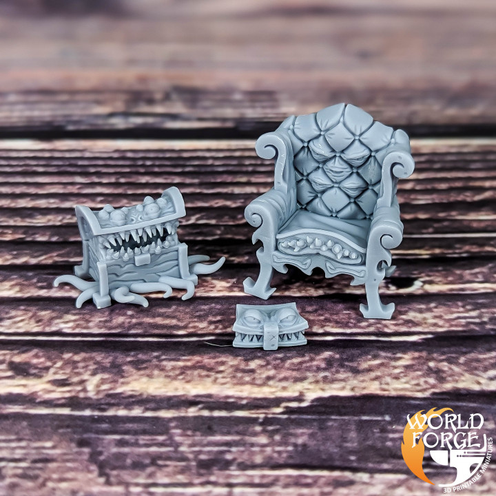3d Printable Library Mimics By World Forge Miniatures 