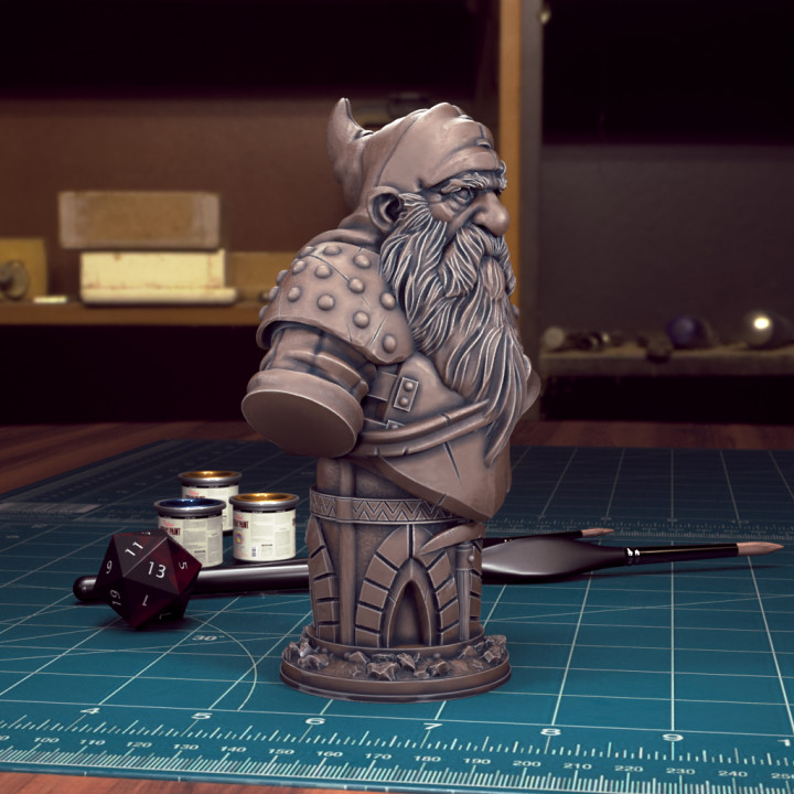 3D Printable Dwarf Chess Pawn [Pre-Supported] by TytanTroll Miniatures
