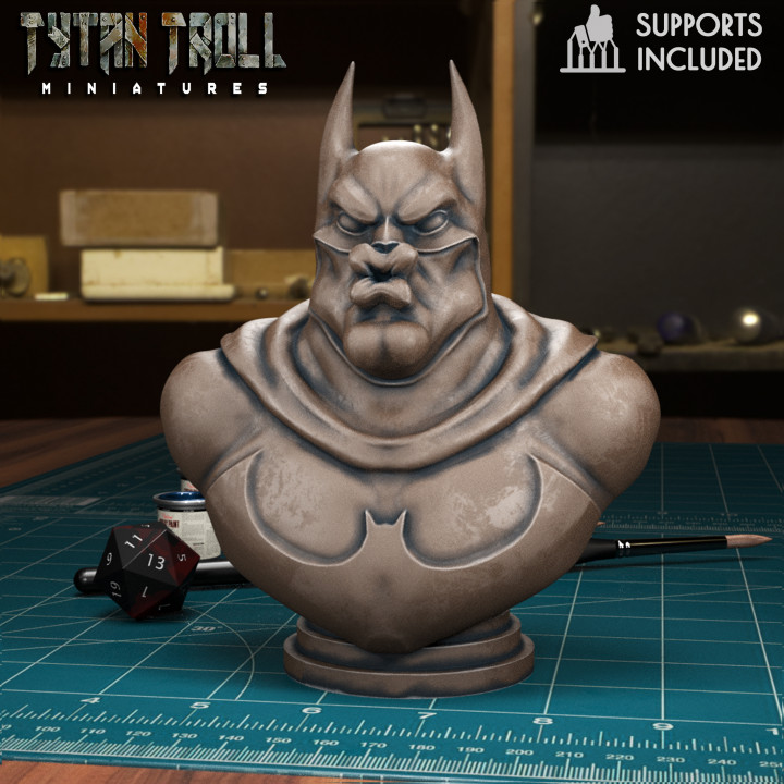 3D Printable Batmetal [Pre-Supported] by TytanTroll Miniatures