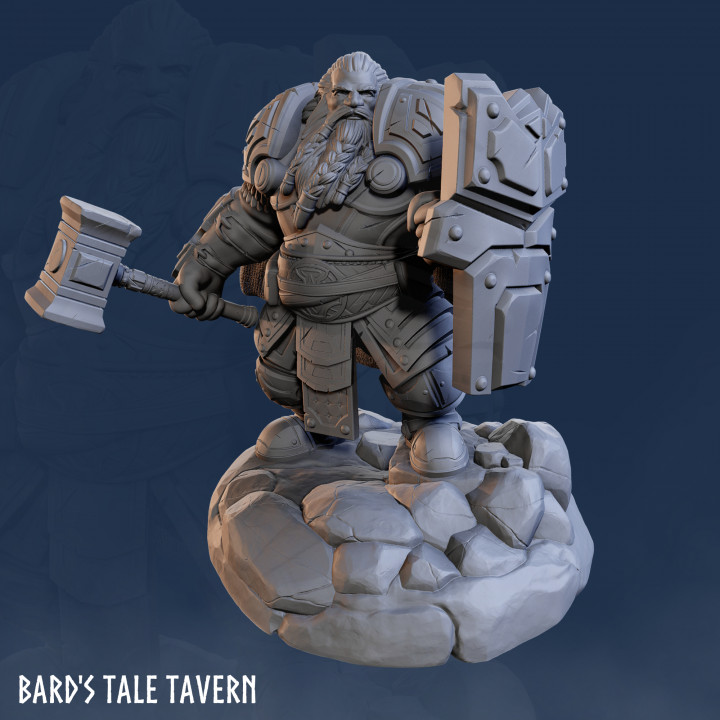 3D Printable Dwarf Paladin - Paladin - Dwarf - Dwarf Warrior - Dwarf ...