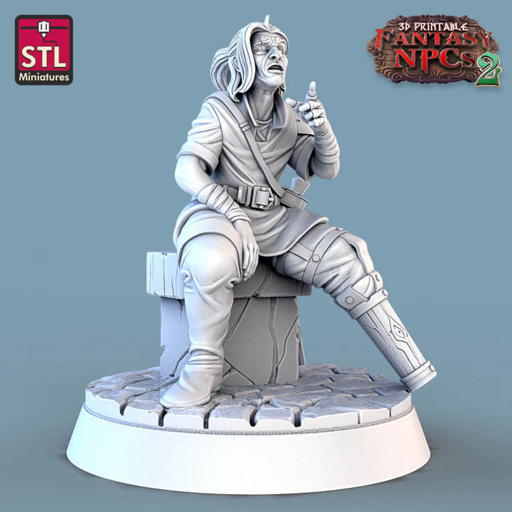 3D Printable Fantasy NPCs 2 - Townfolks Vol 2 by STL Miniatures