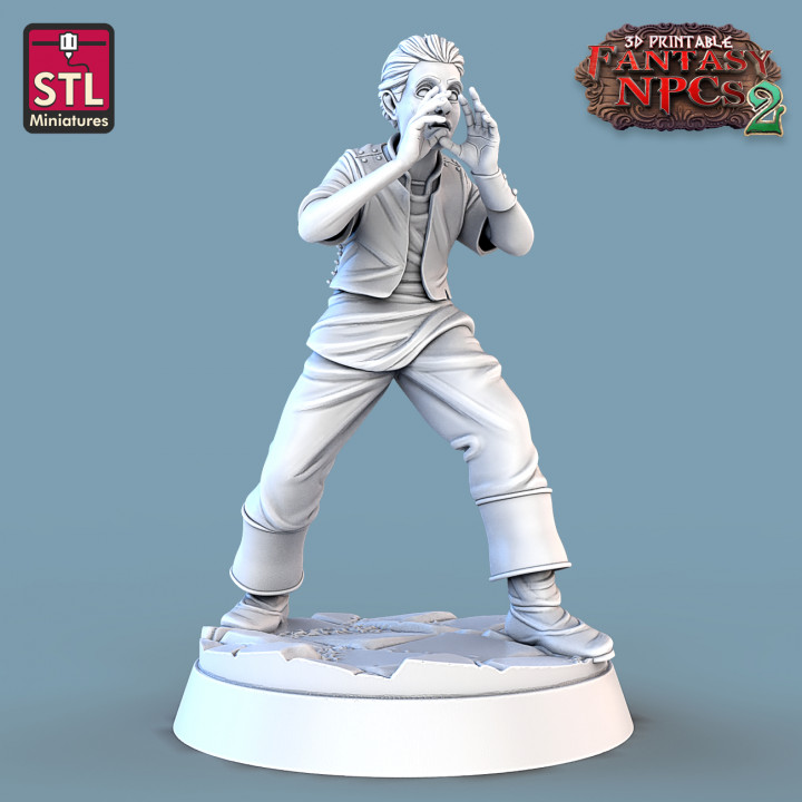 3D Printable Fantasy NPCs 2 - Townfolks Vol 2 by STL Miniatures