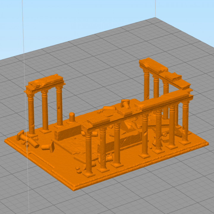 3D Printable Temple in ruins 7 - Ancient Classic Old Archaic Historical ...