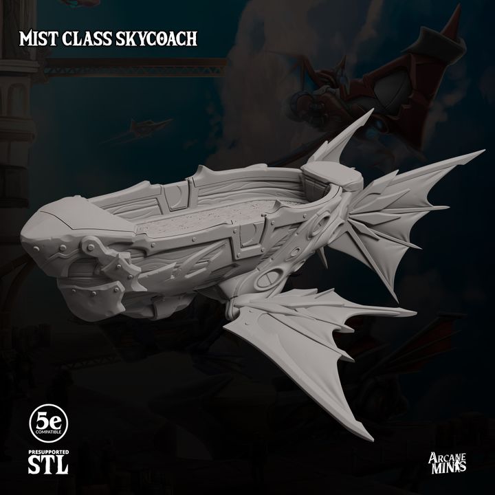 3D Printable Airship - Mist Class Skycoach by Sordane Publishing